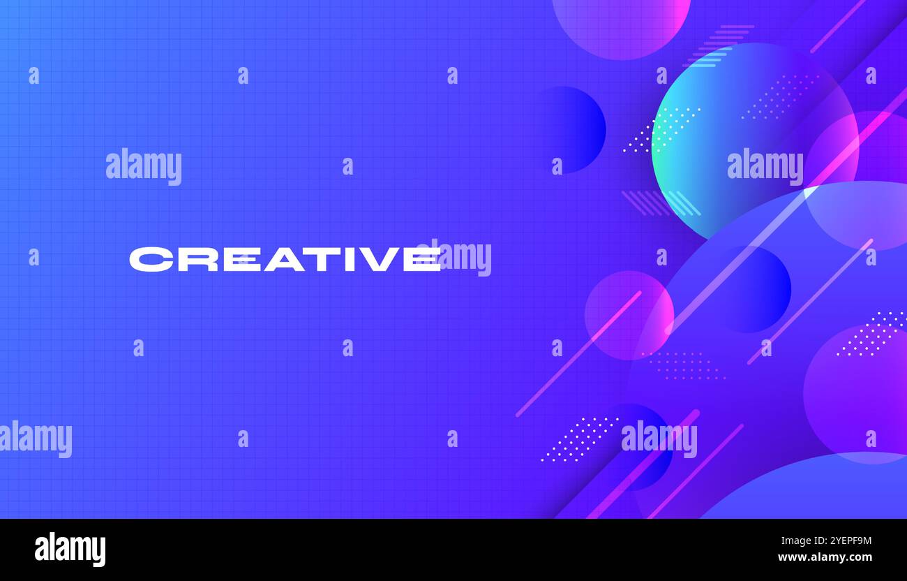 Abstract and Colorful Gradient Background Design with Circle Objects ...