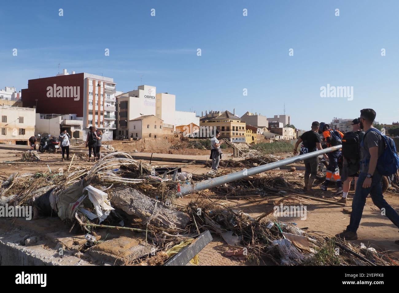 The aftermath of hurricane Dana in Valencia, Spain - Rescue workers ...