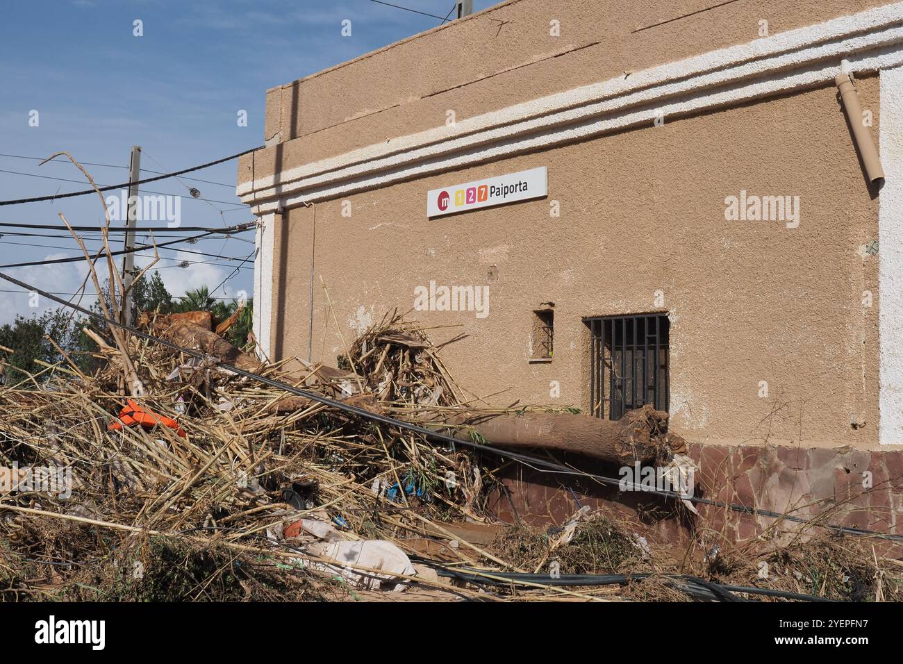The aftermath of hurricane Dana in Valencia, Spain - Debris and damage ...
