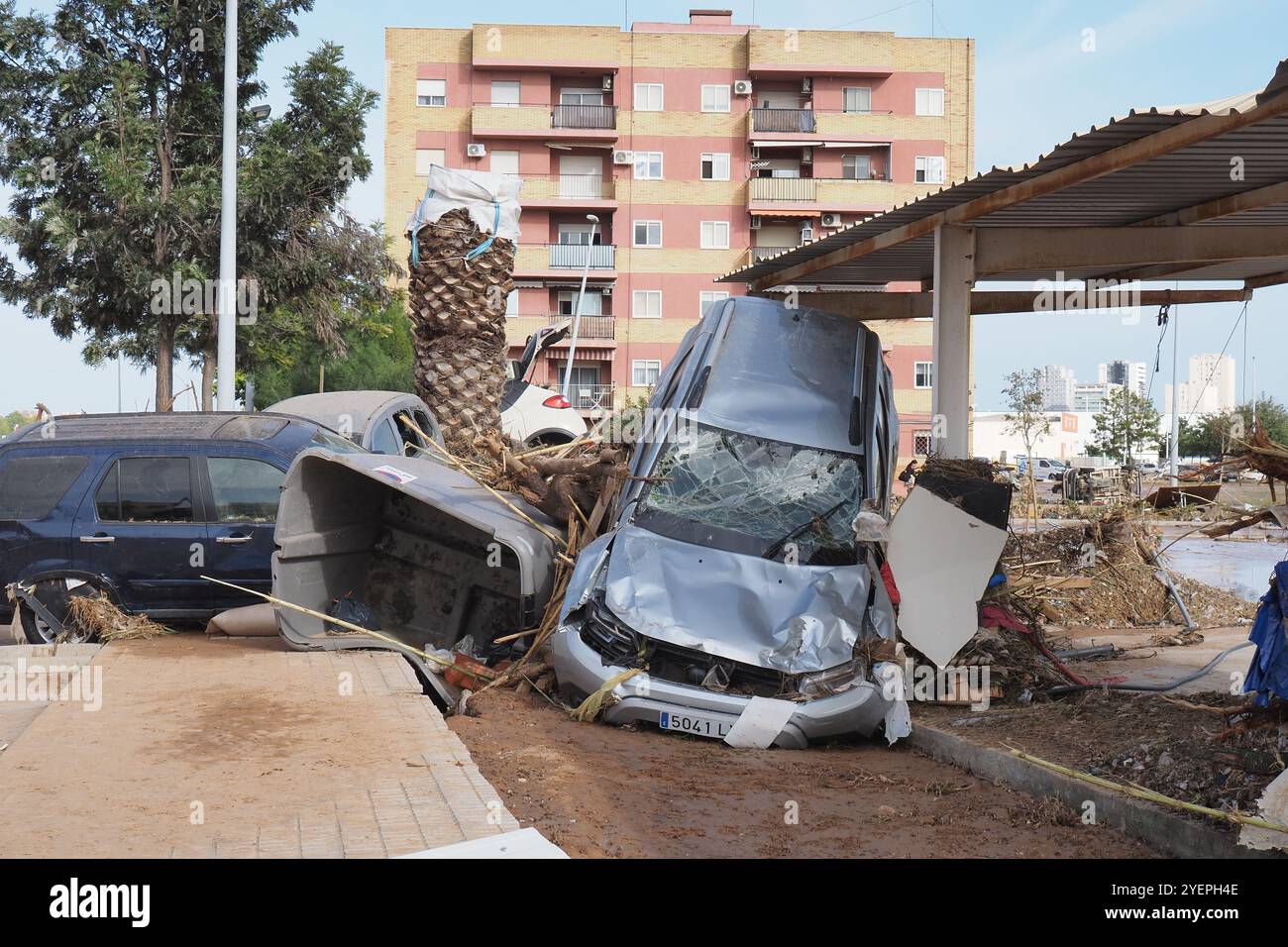 The aftermath of hurricane Dana in Valencia, Spain - Devastating ...