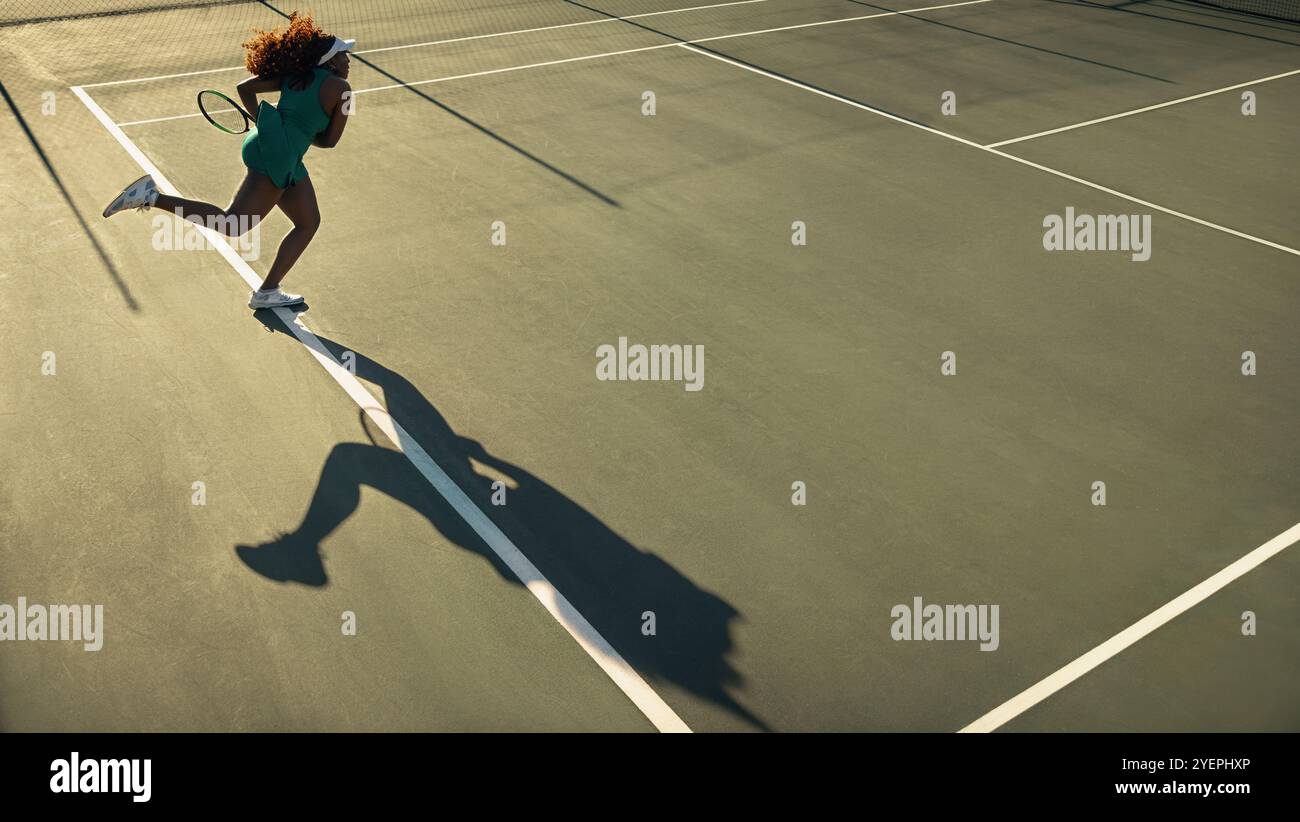 Female tennis player shadow hi-res stock photography and images - Alamy