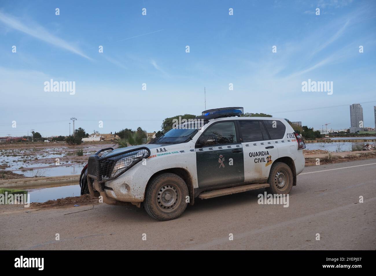 The aftermath of hurricane Dana in Valencia, Spain - Guardia civil ...