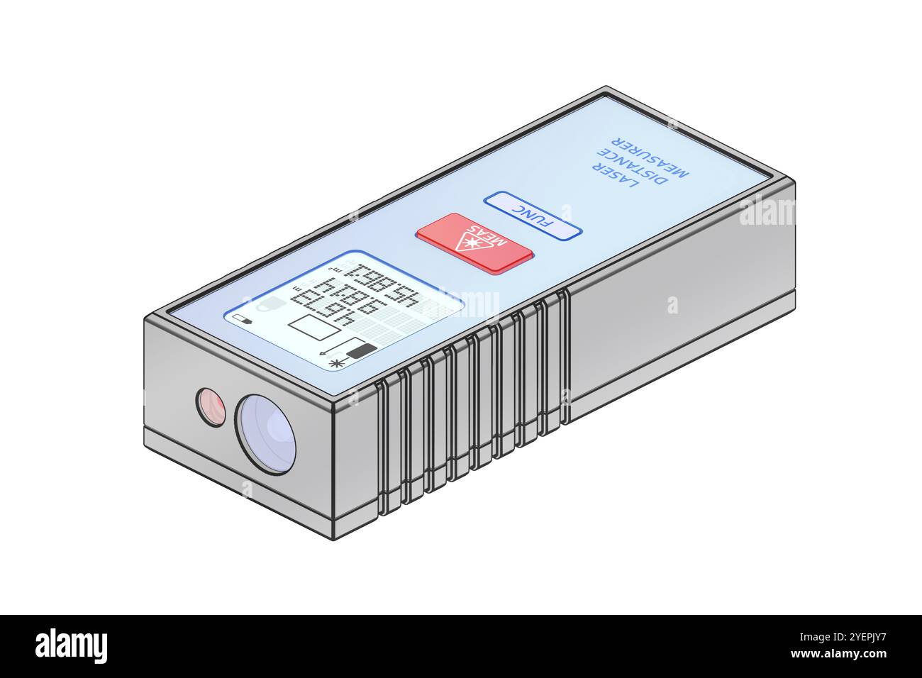 Sketch of laser distance meter on white background Stock Photo - Alamy