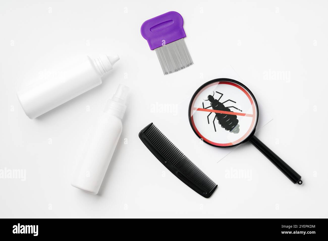 Tools for inspecting and treating lice infestations at home with a ...