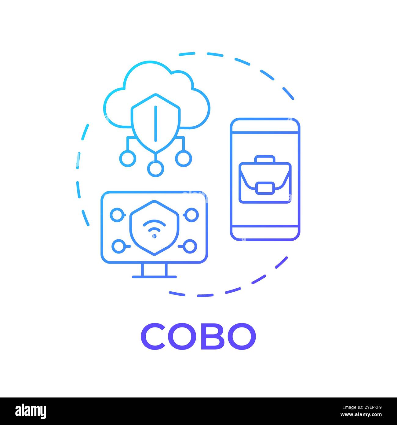 COBO blue gradient concept icon Stock Vector Image & Art - Alamy
