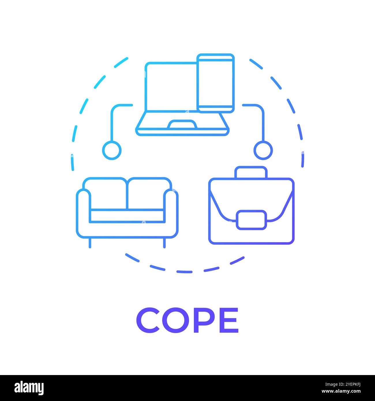 COPE blue gradient concept icon Stock Vector Image & Art - Alamy
