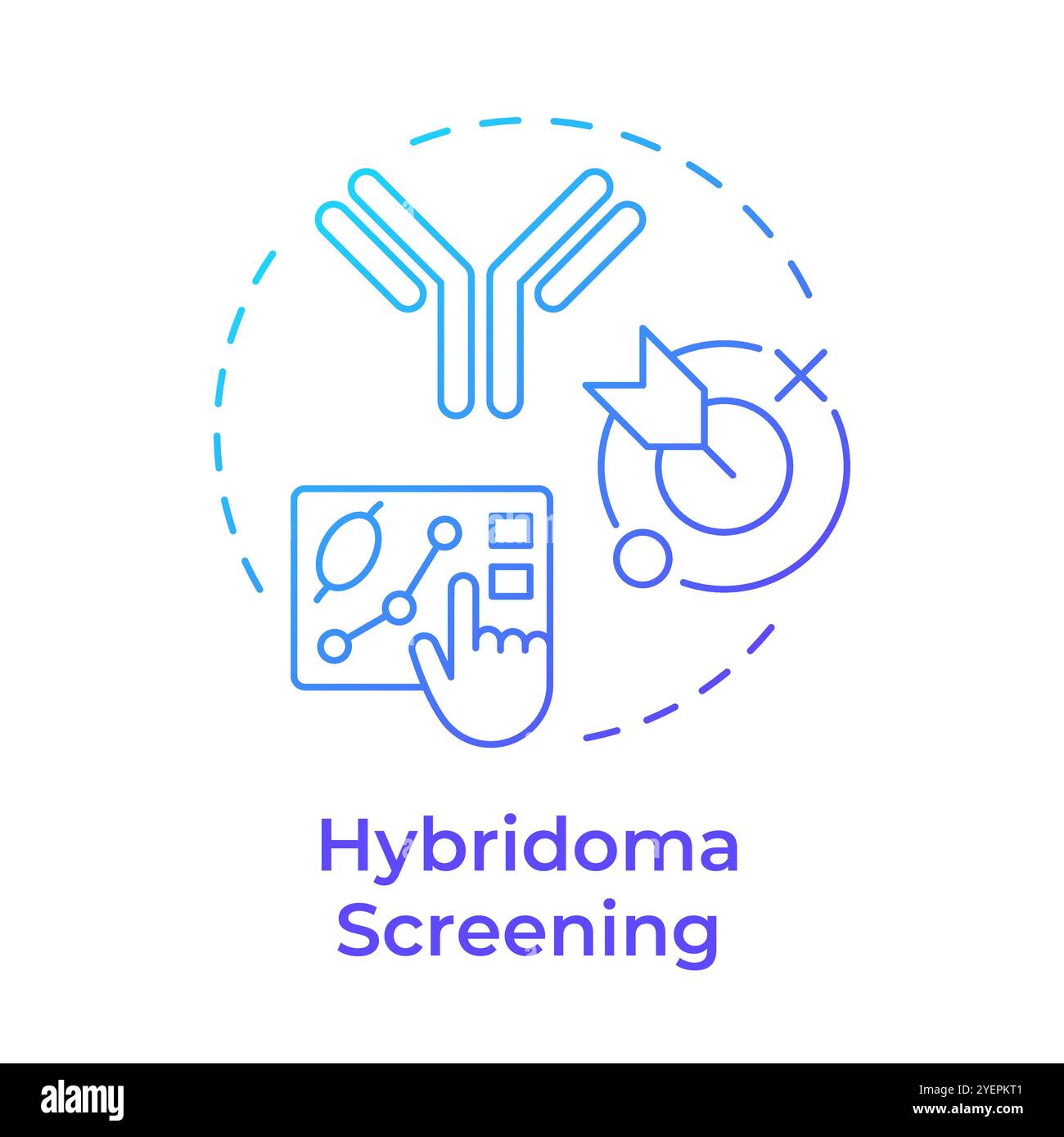 Hybridoma screening blue gradient concept icon Stock Vector Image & Art ...