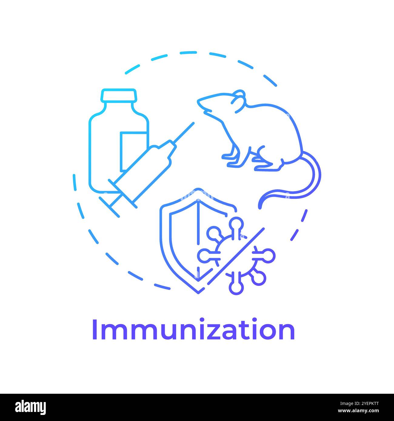Immunization blue gradient concept icon Stock Vector Image & Art - Alamy