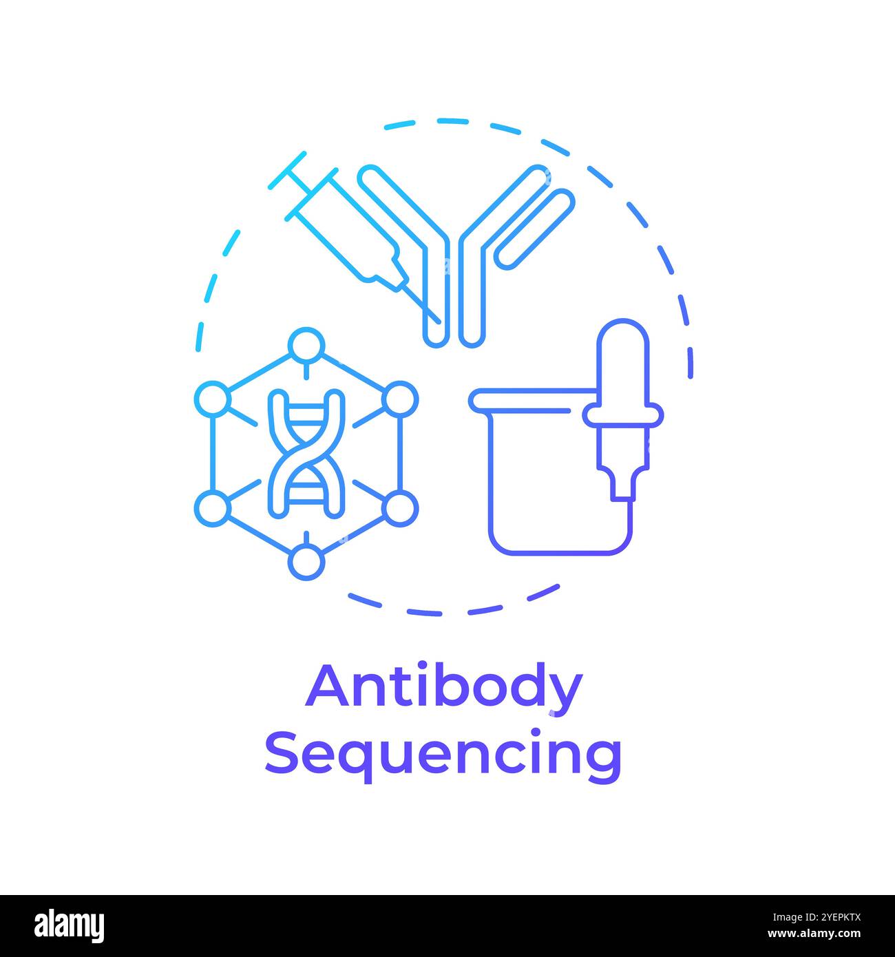 Antibody sequencing blue gradient concept icon Stock Vector Image & Art ...