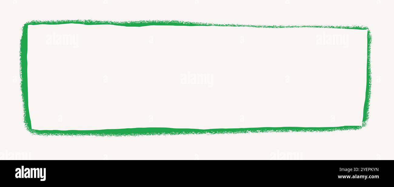 Green rectangular frame with grunge torn edges and soft corners. Vector ...