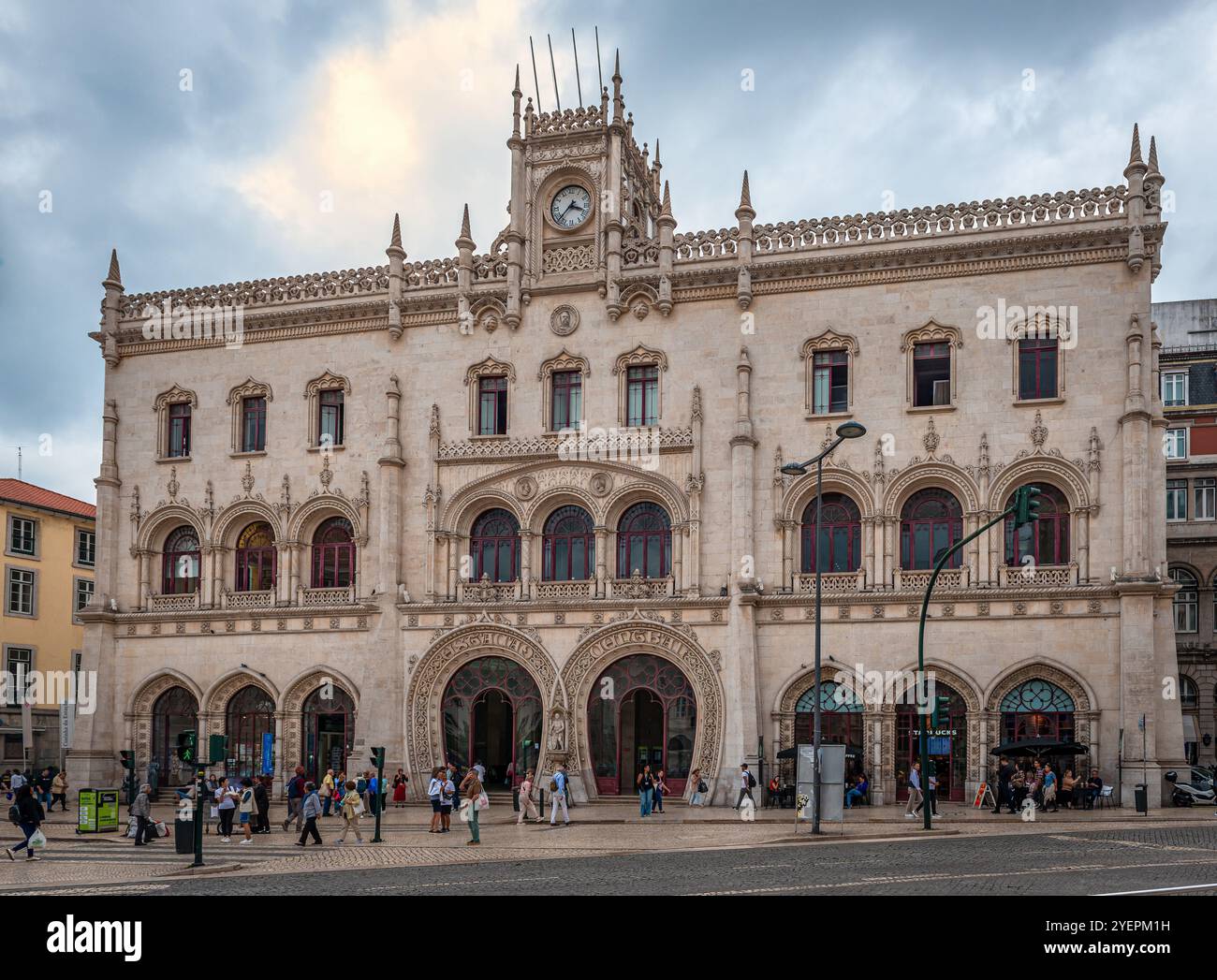 Lisbon, Portugal - October 24 2024: The Rossio Railway Station, located ...