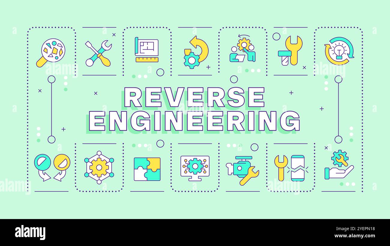 Reverse engineering light green word concept Stock Vector Image & Art ...
