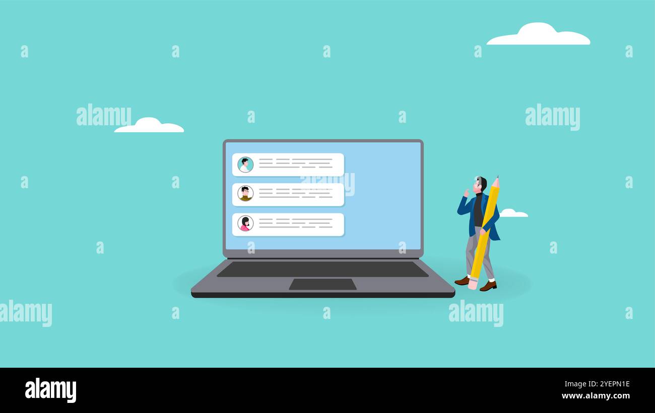 Businessman receiving letter envelope Stock Vector Images - Alamy