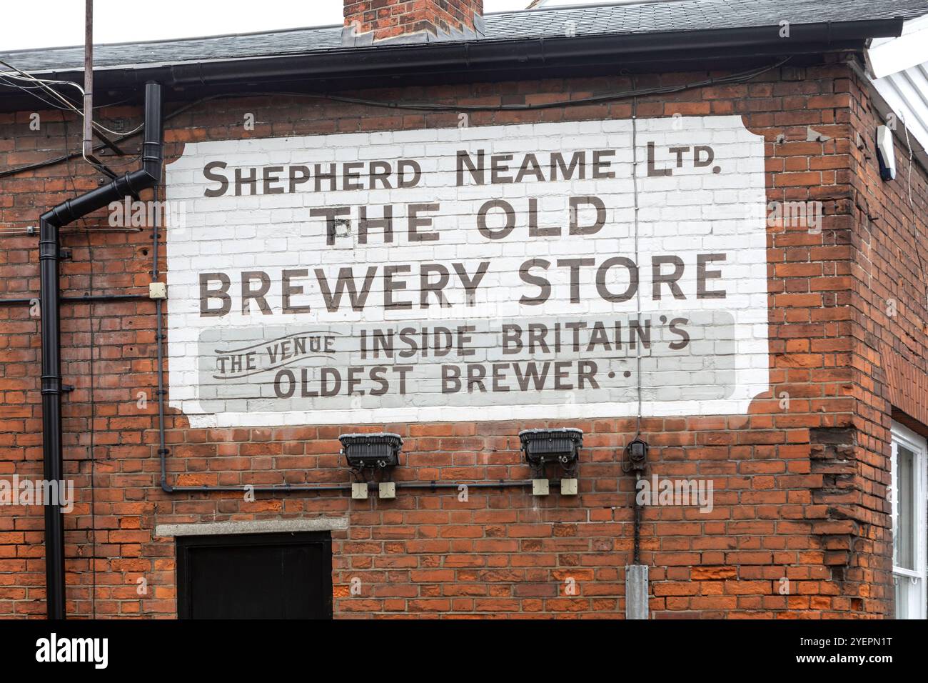 The Shepherd Neame Old Brewery Store sign on Conduit Street in ...