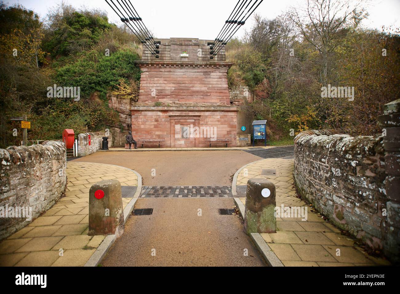 Award winning Union Chain Bridge connecting England and Scotland Stock ...