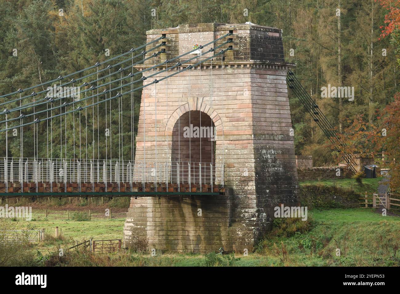 Award winning Union Chain Bridge connecting England and Scotland Stock ...
