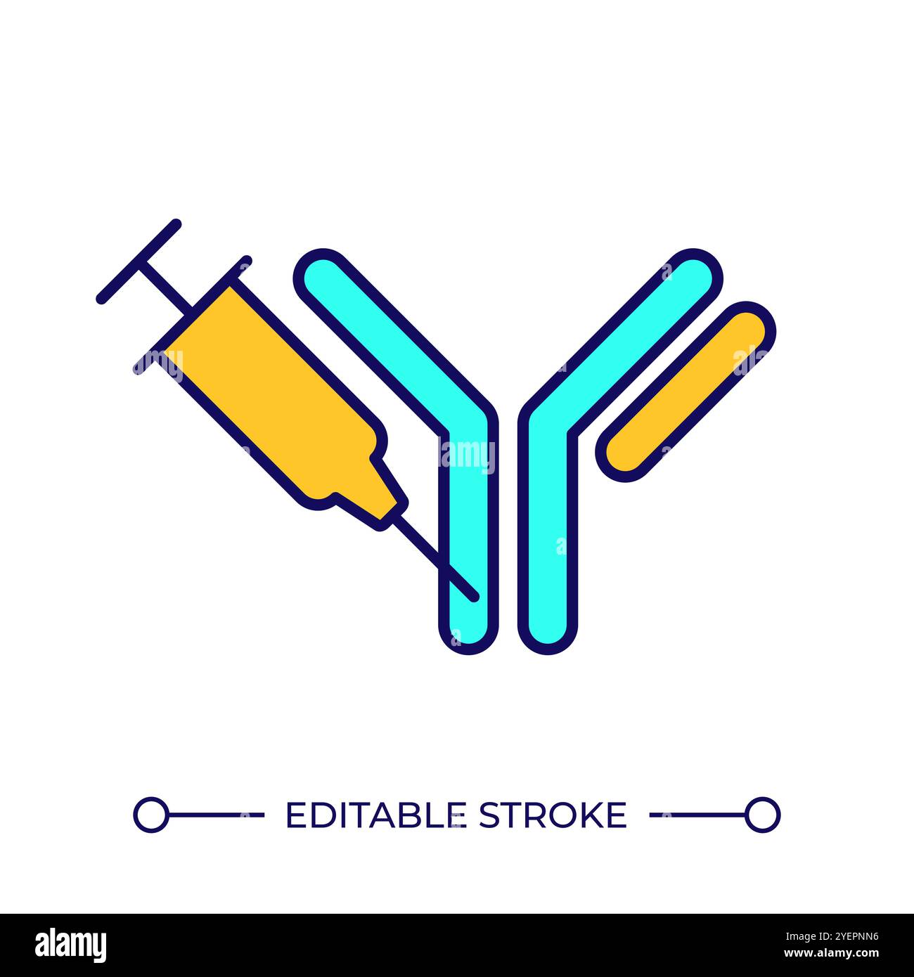 Antibody injection RGB color icon Stock Vector Image & Art - Alamy