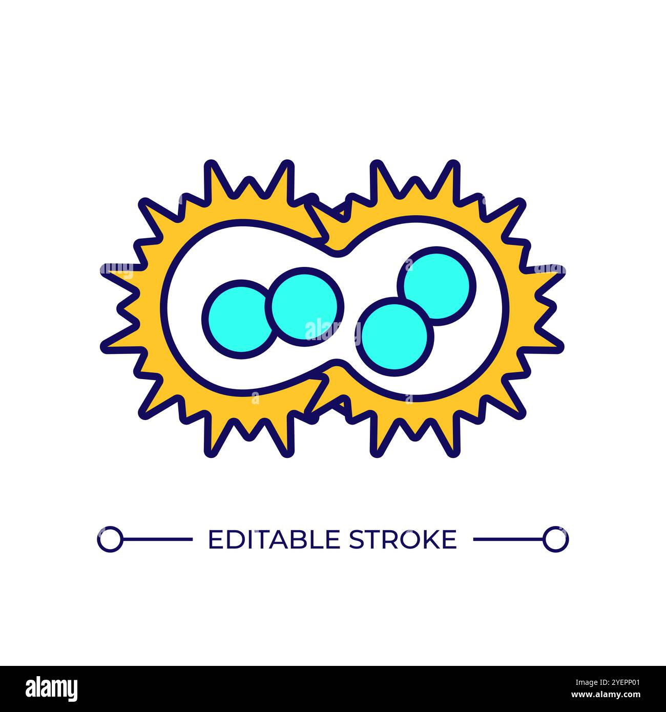 Cell fusion RGB color icon Stock Vector Image & Art - Alamy