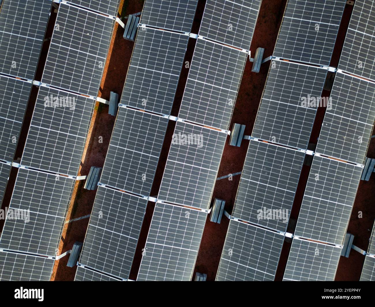 Aerial view solar farm capturing hi-res stock photography and images ...