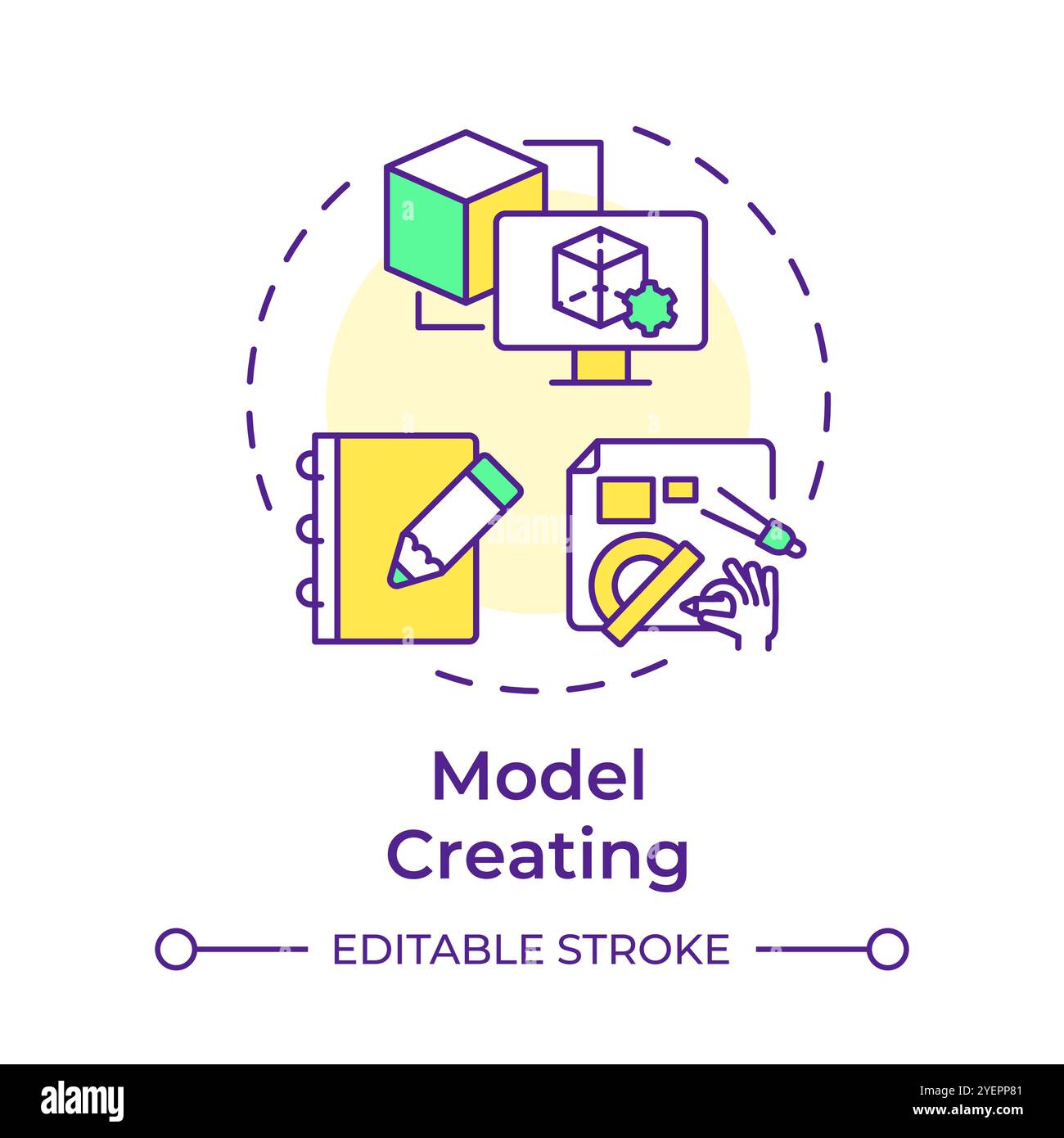 Computer creating art Stock Vector Images - Alamy