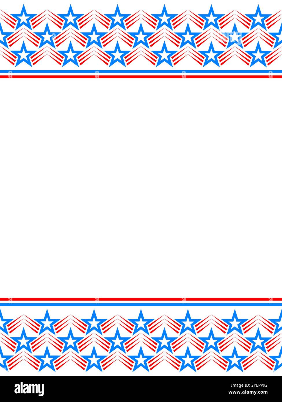 American flag symbols decorative frame with empty space for text vector ...