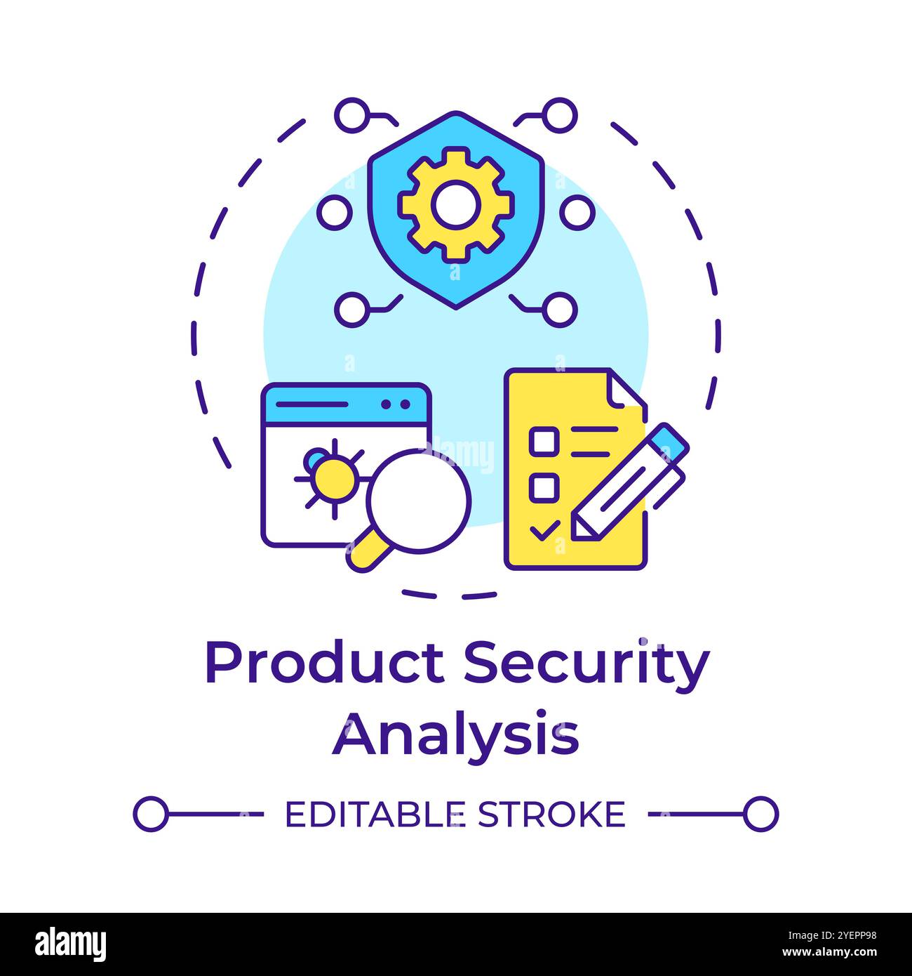 Product security analysis multi color concept icon Stock Vector Image ...