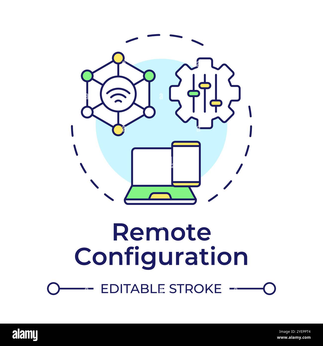 Remote configuration multi color concept icon Stock Vector Image & Art ...