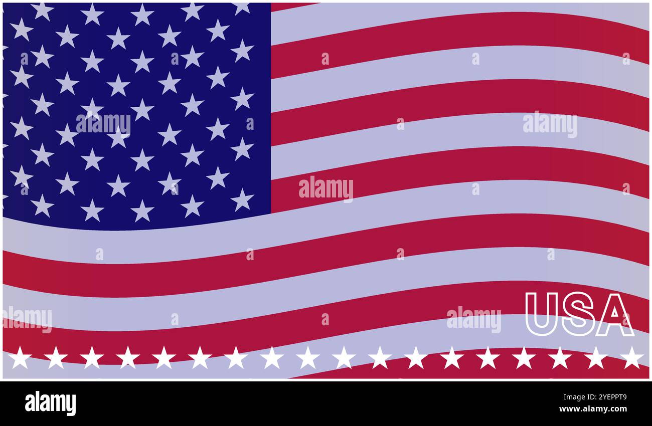 American flag waving background Stock Vector Images - Alamy