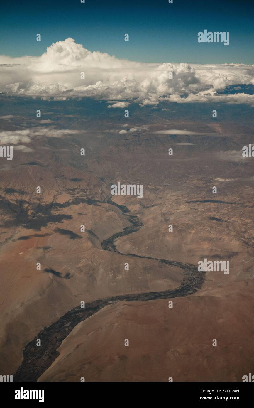 Chilean Andes in summer with dry rivers Stock Photo - Alamy