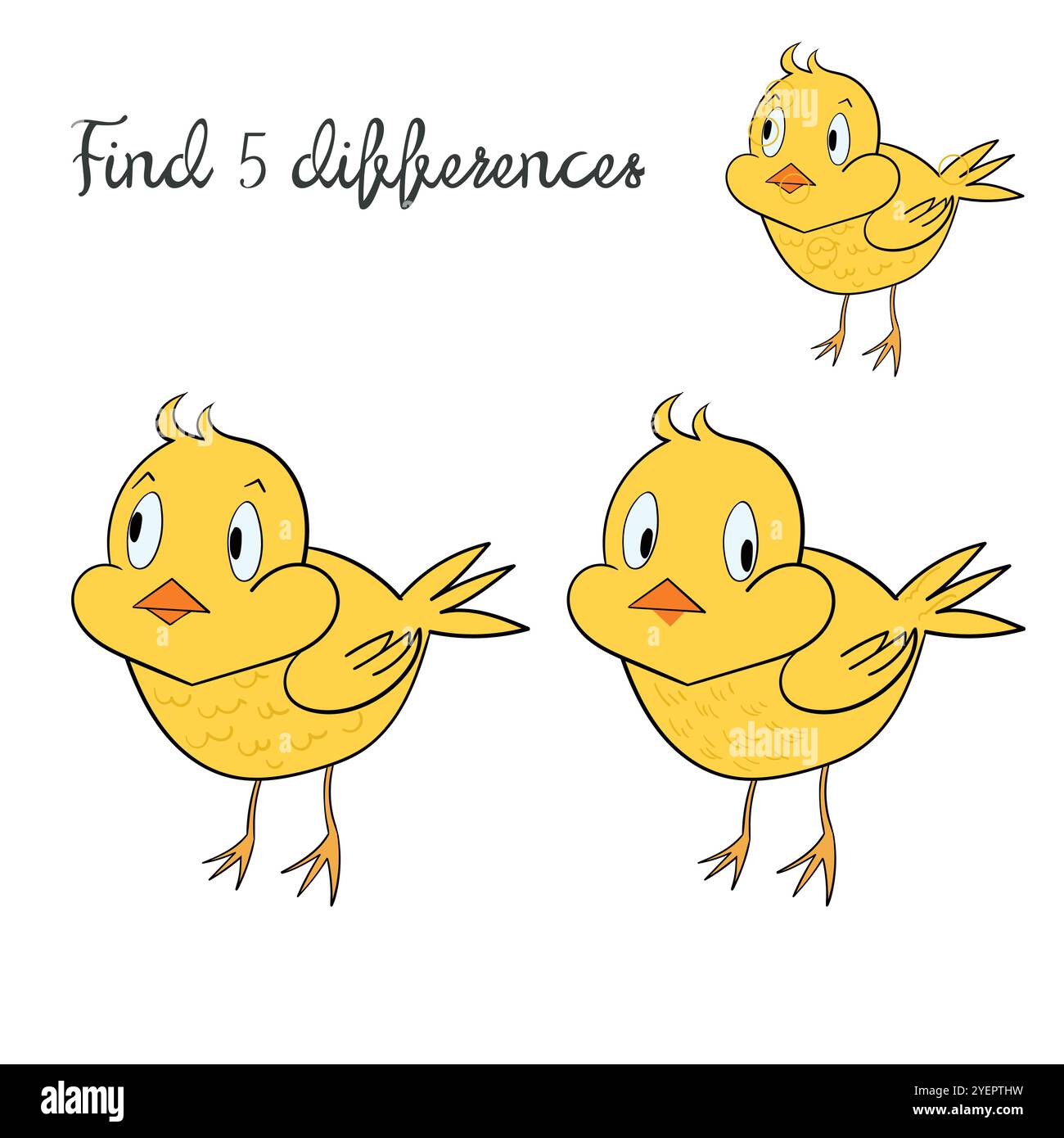Find differences kids layout for game chicken Stock Vector Image & Art ...