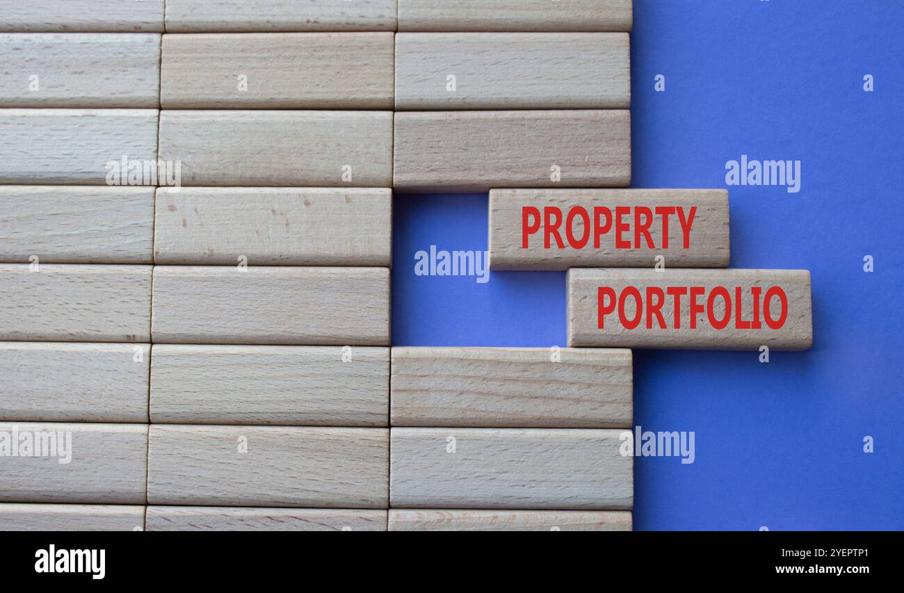Property Portfolio symbol. Concept word Property Portfolio on wooden ...