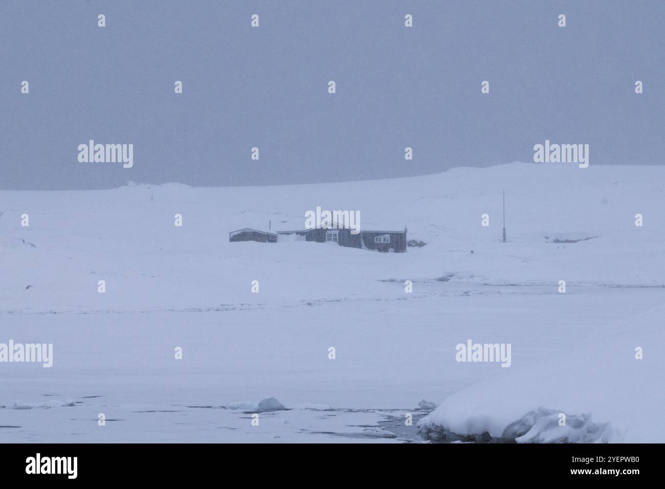 Wordie House Winter Island. Research base in Antarctica. Science Stock ...