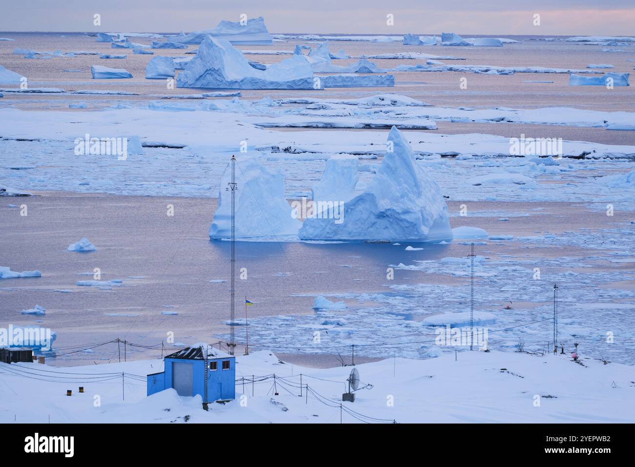 Academik Vernadsky station. Vernadsky research base in Antarctic Stock ...
