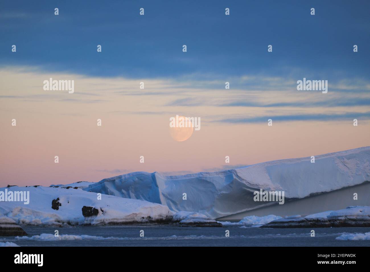 The full moon. Antarctica sky Stock Photo - Alamy