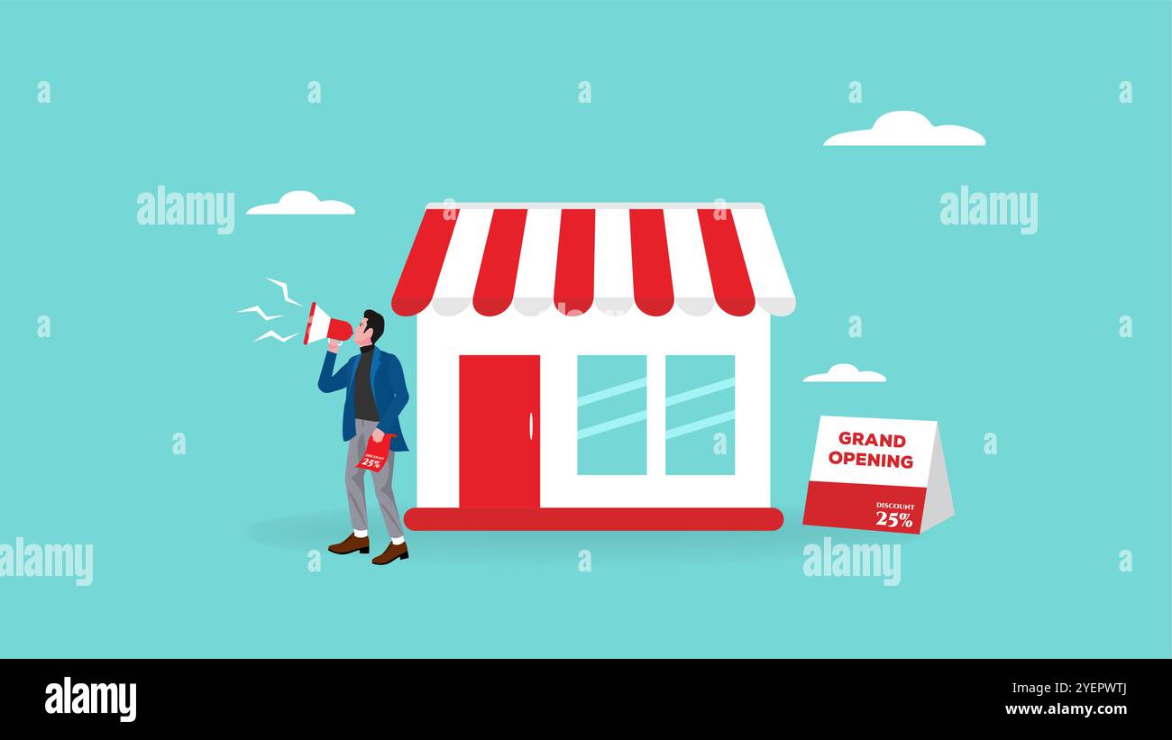 New store location opening Stock Vector Images - Alamy