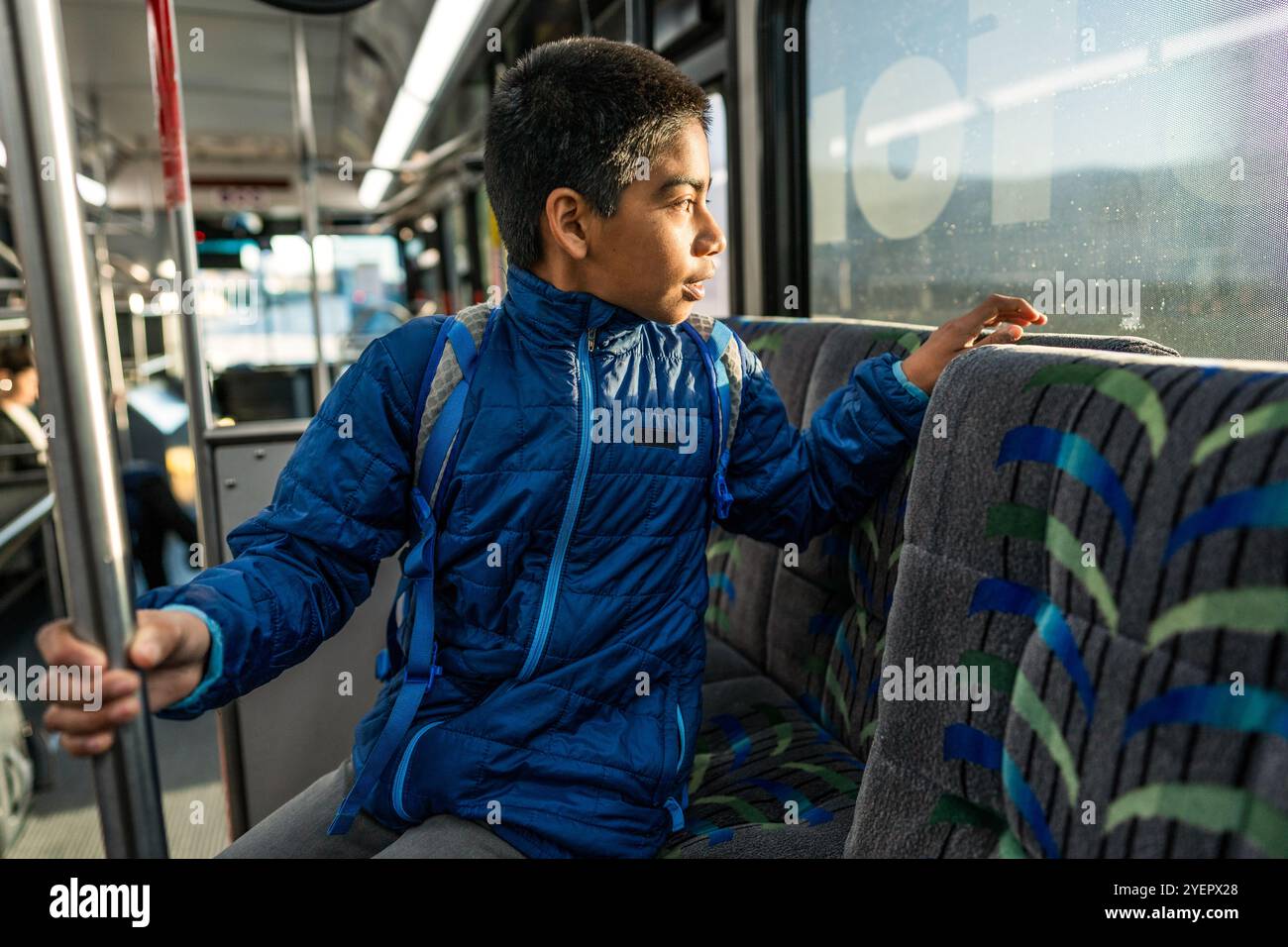 Excited child bus hi-res stock photography and images - Alamy