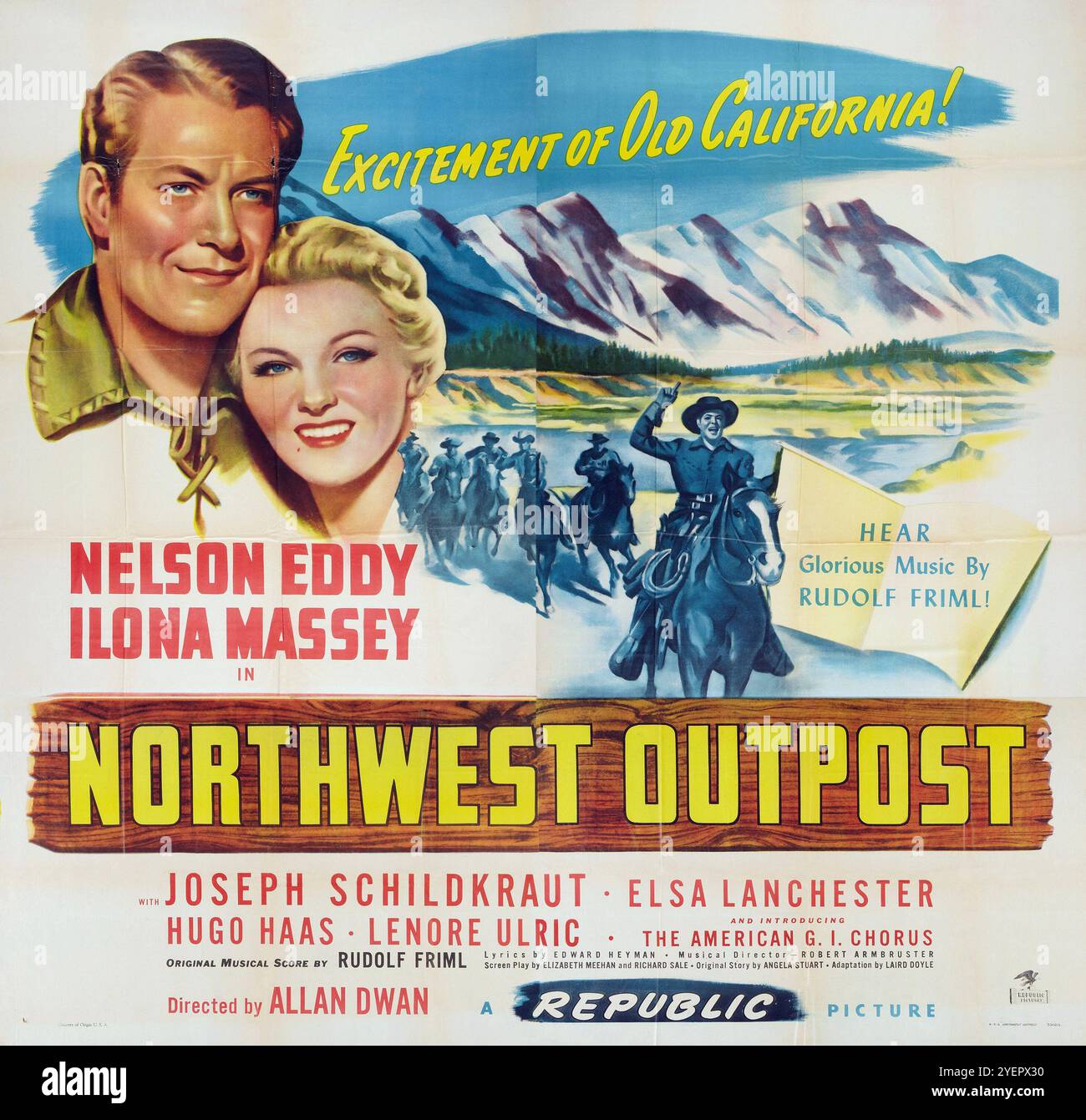 Vintage movie poster for the 1947 musical film Northwest Outpost ...