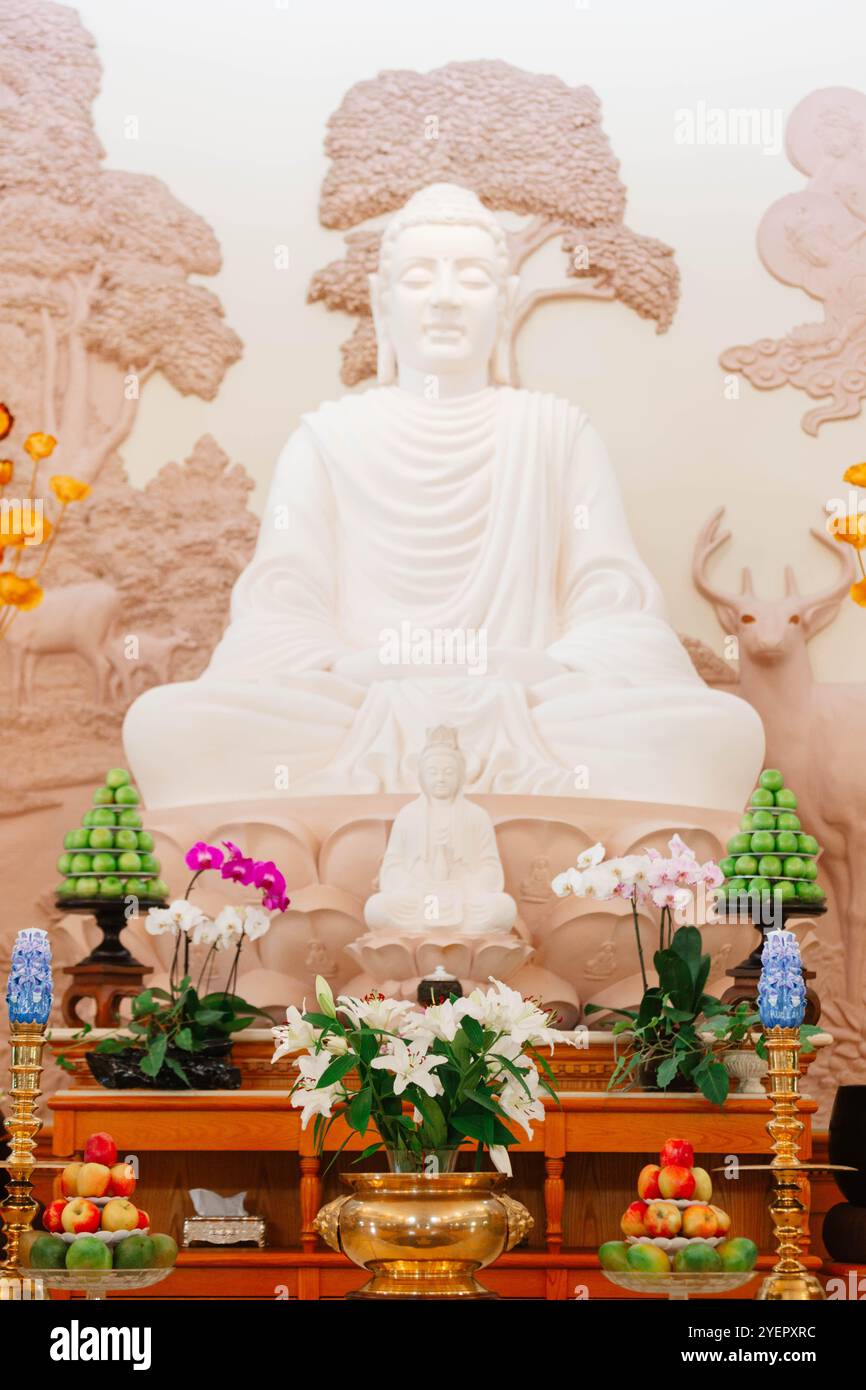 Buddhist Temple Decorated with Offerings Stock Photo - Alamy
