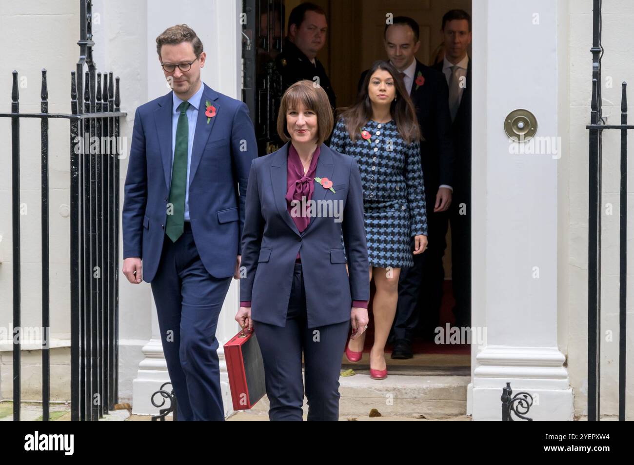 Rachel Reeves MP (Chancellor of the Exchequer) and her Treasury team in ...