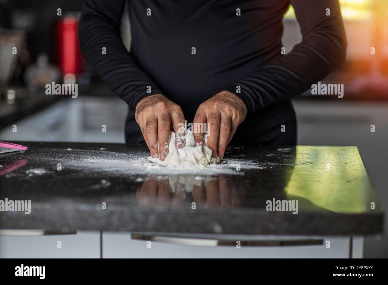 Man hands in flour hi-res stock photography and images - Alamy