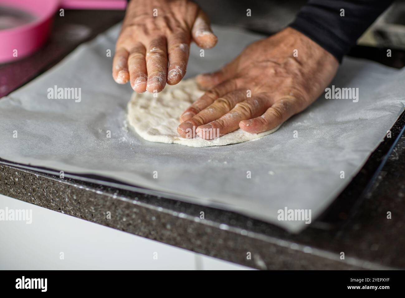 Close up mans hands cooking hi-res stock photography and images - Alamy