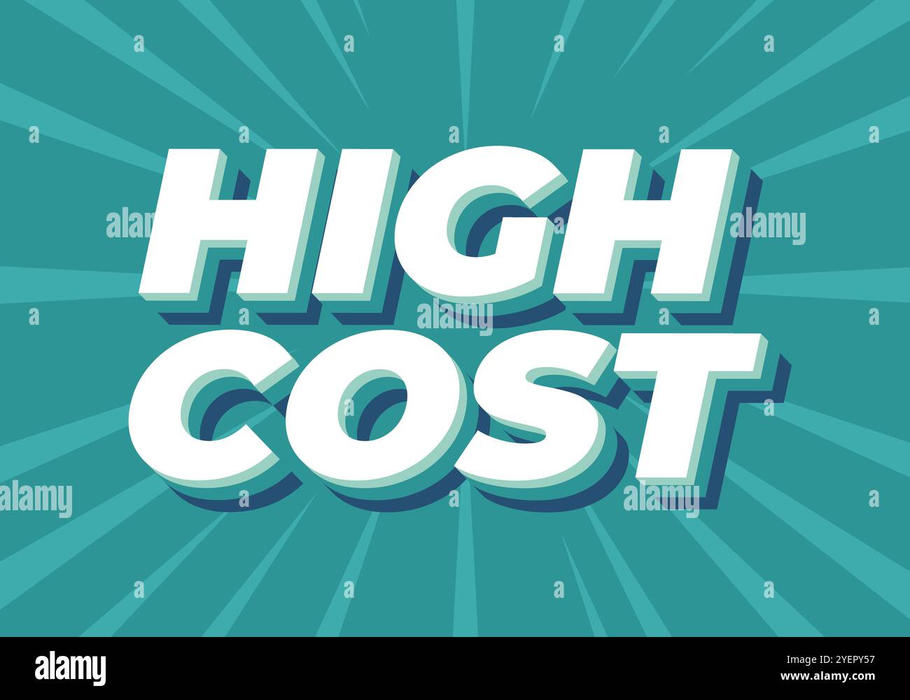 High cost. text effect design for promotional ads in 3D style Stock ...