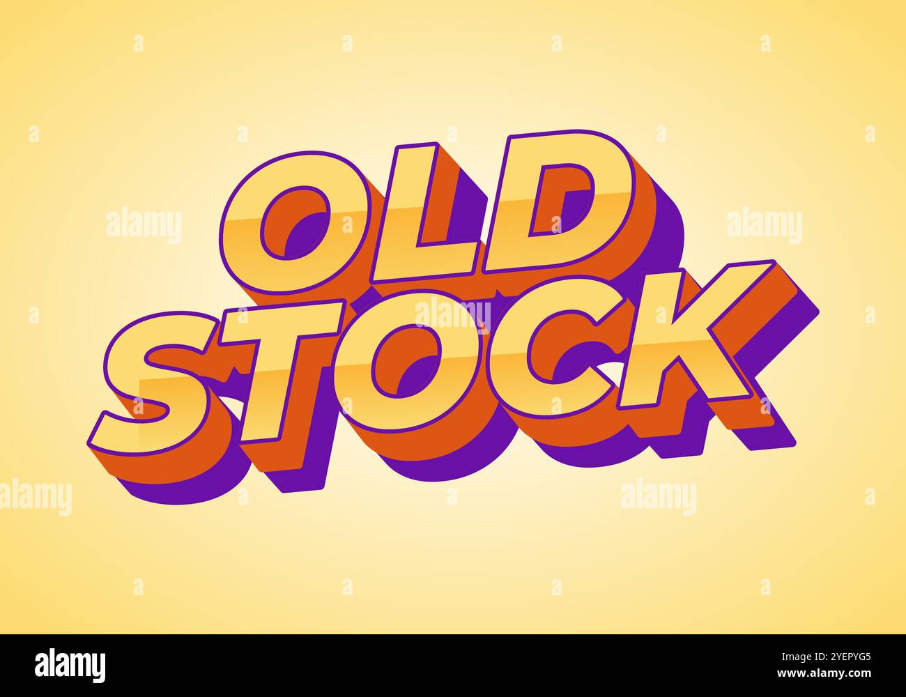 Old stock. Text effect design in 3D look with pop up colors for ...