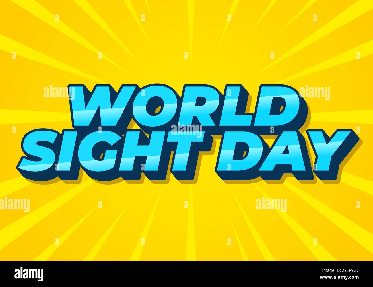 World sight day. text effect in 3D style with bold fonts Stock Vector ...