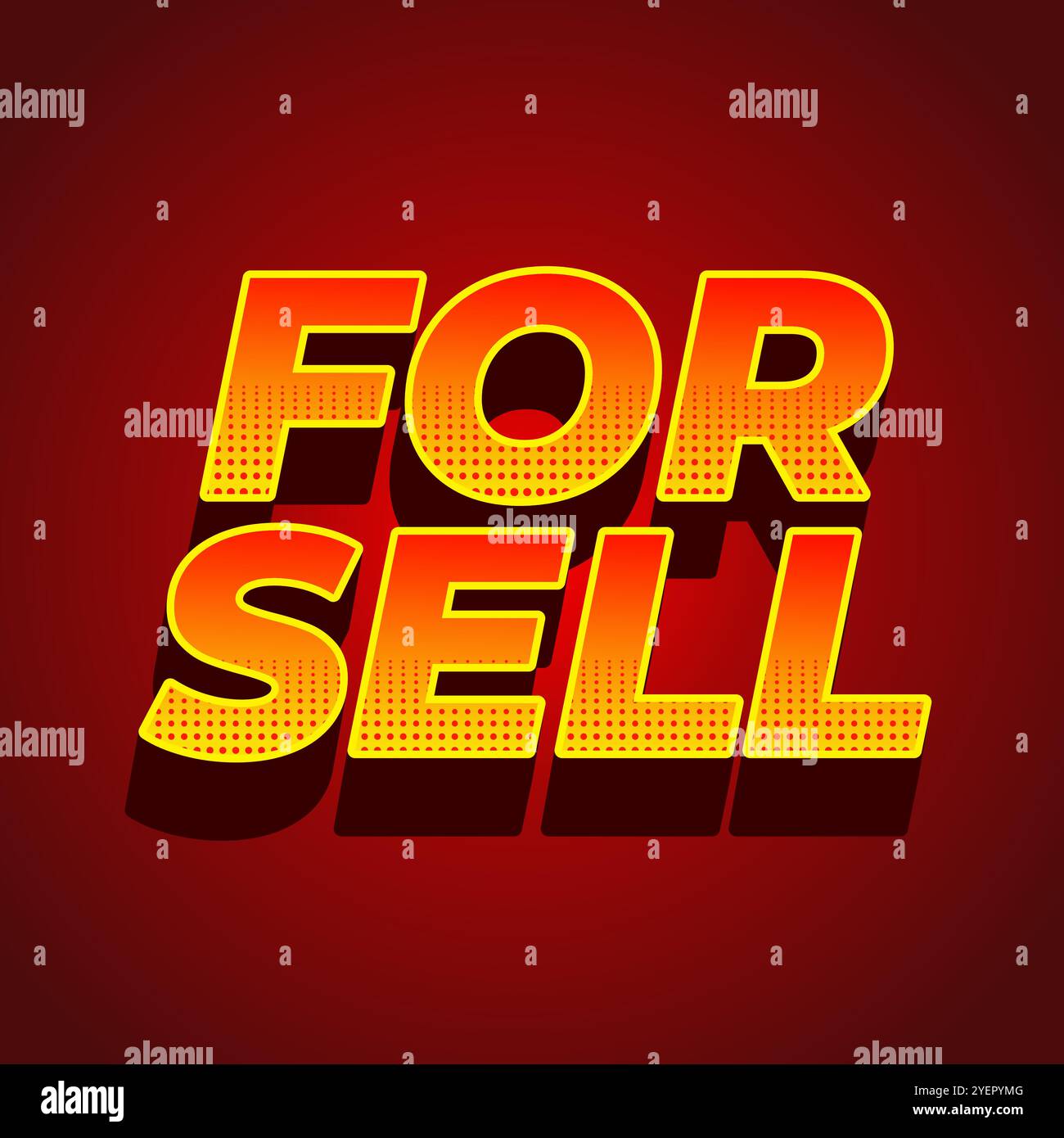 For sell. Text effect design in 3D style with good colors for ...