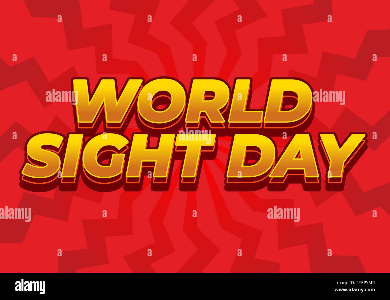 World sight day. text effect in 3D style with bold fonts Stock Vector ...