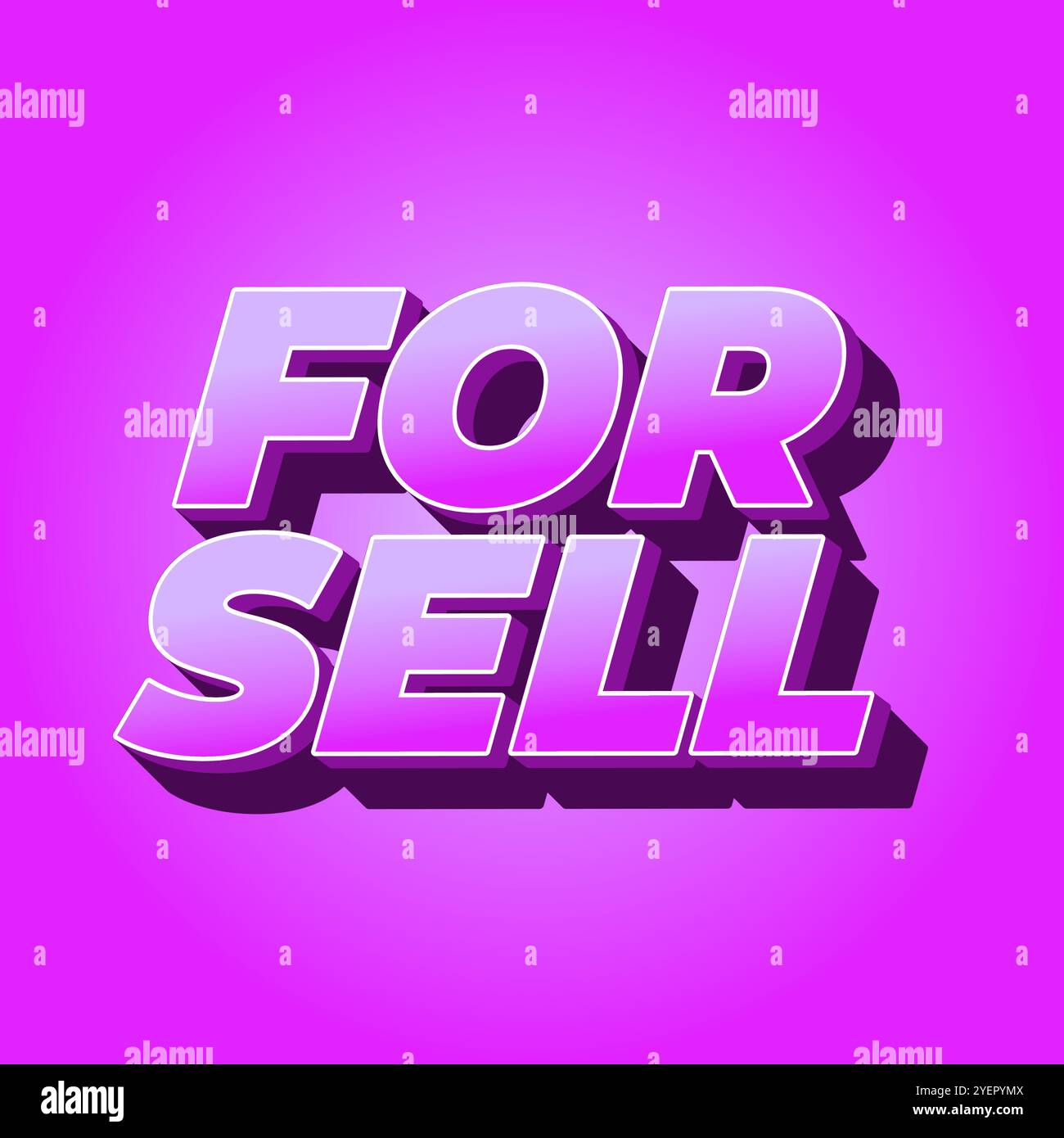 For sell. Text effect design in 3D style with good colors for ...