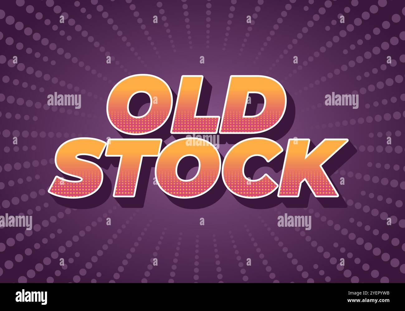 Old stock. Text effect design in 3D look with pop up colors for ...