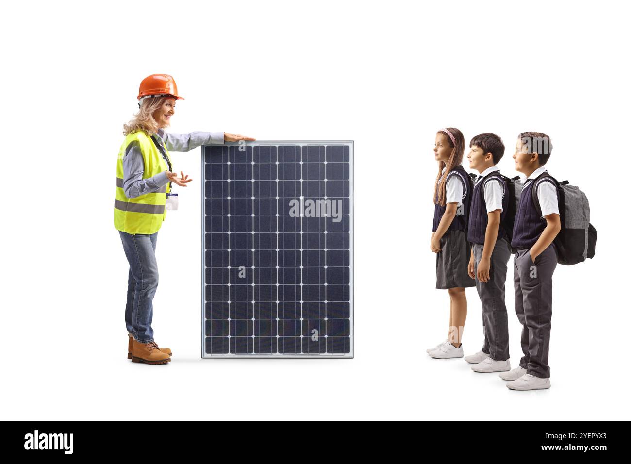 Solar electricity at school Cut Out Stock Images & Pictures - Alamy