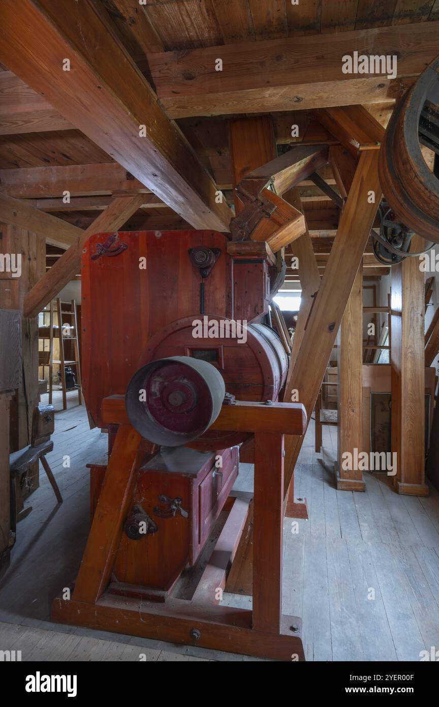 Historic grain mill in a former corn mill, Bavaria, Germany, Europe ...